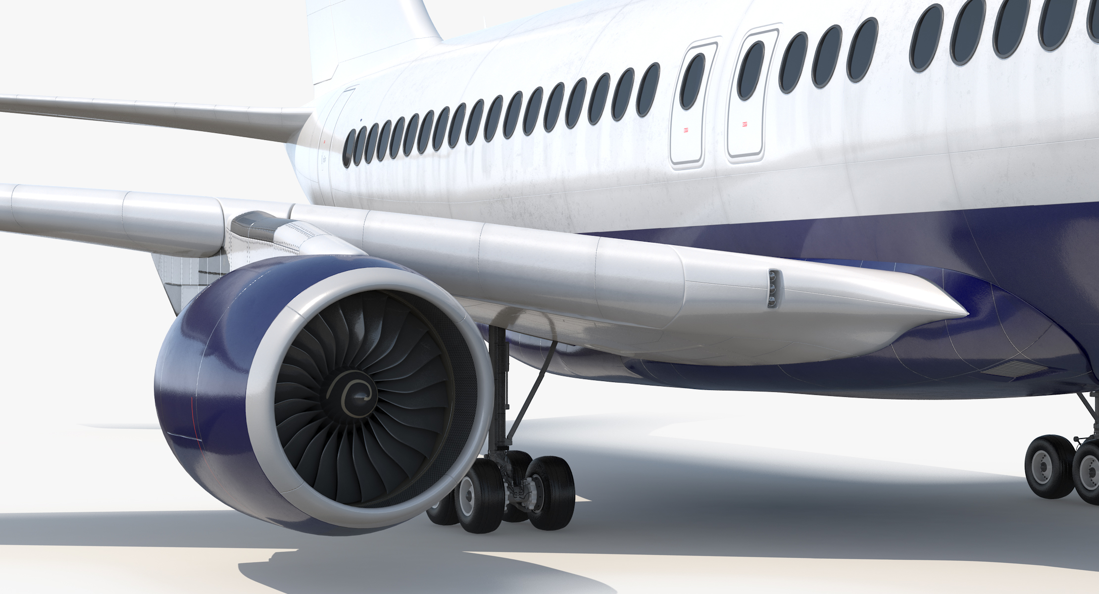 airliner plane airplane 3d model