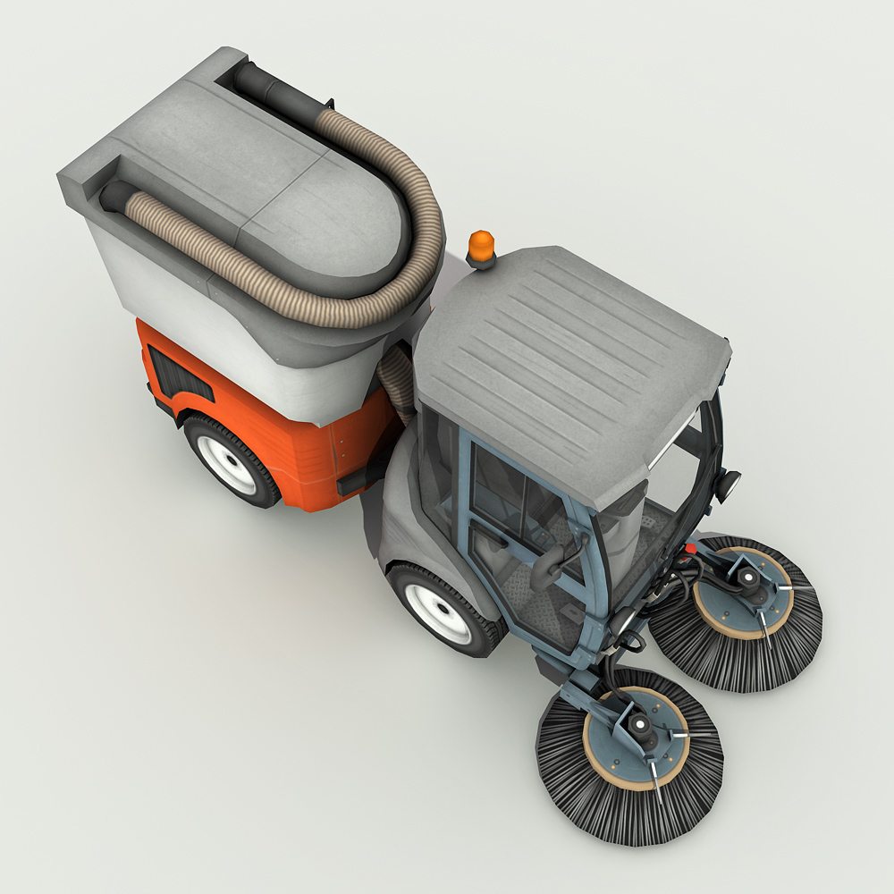 3d street sweeper - model