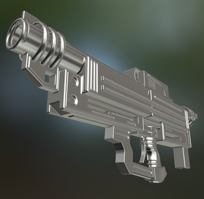 3d heavy blaster gun model