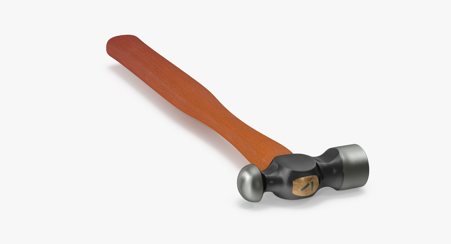 3d model ball peen hammer