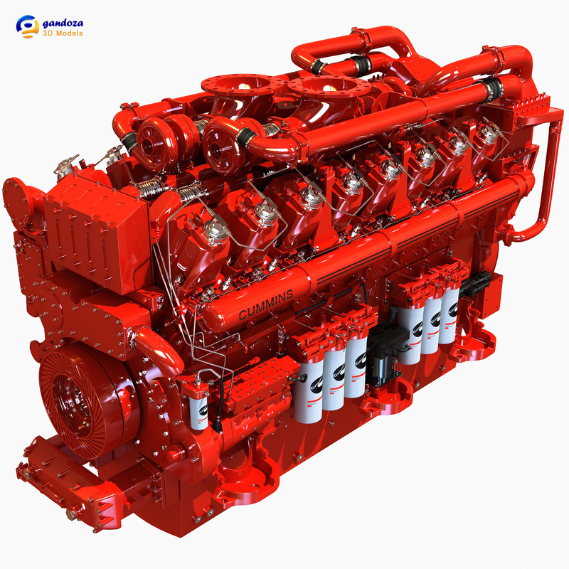 3d cummins 16 cylinders diesel engine