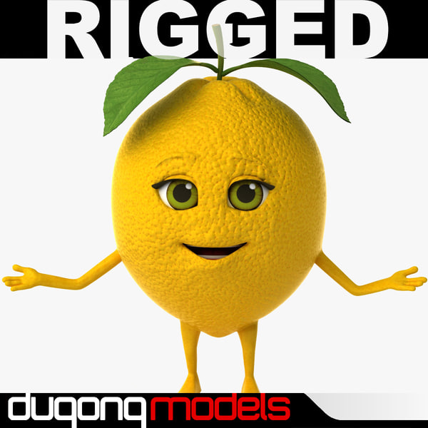 3d model lemon character