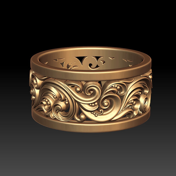ornament ring 2 m 3d model