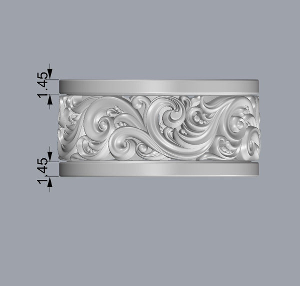 ornament ring 2 m 3d model