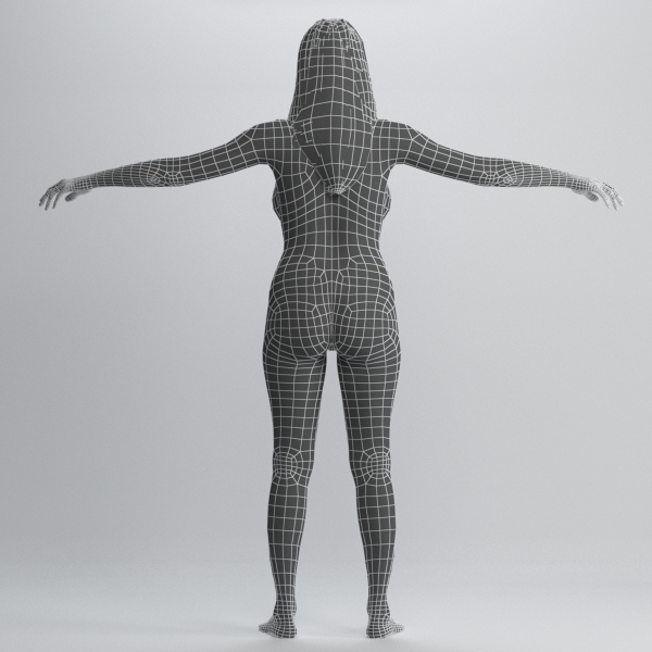 female character girl 3d model