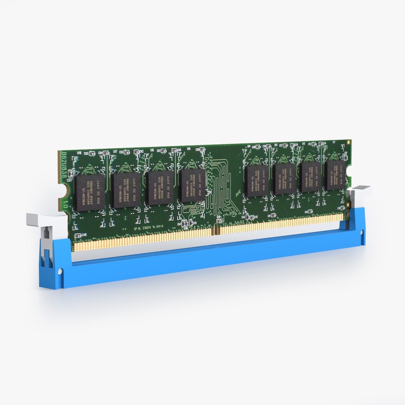 ddr3 dimm slot 3d model