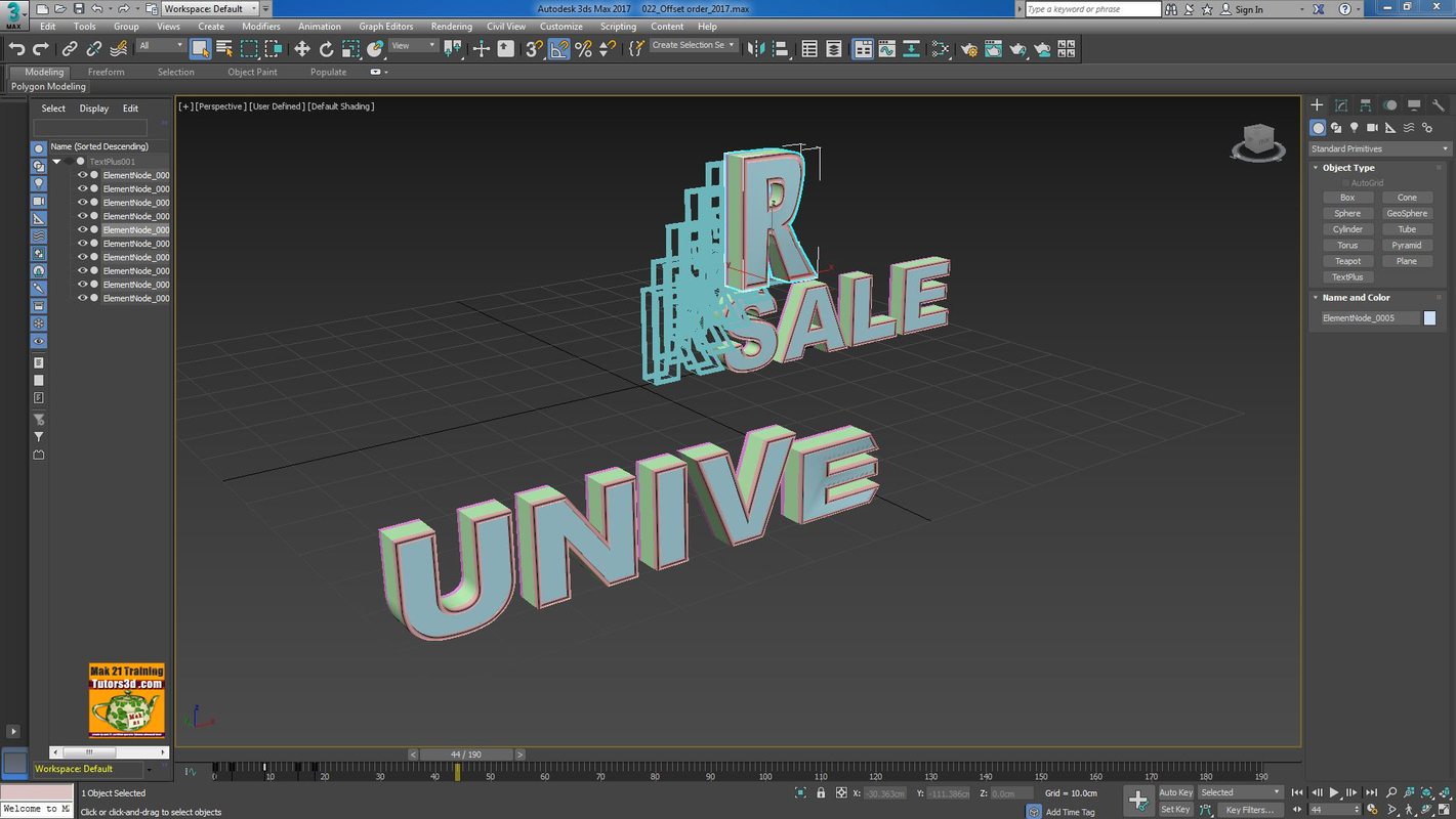 Training MPEG Video 3ds max 2017