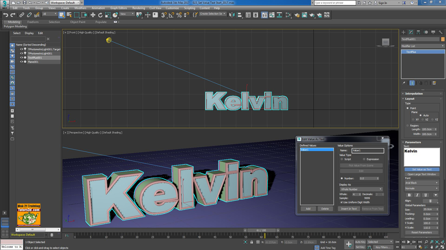 Training MPEG Video 3ds max 2017