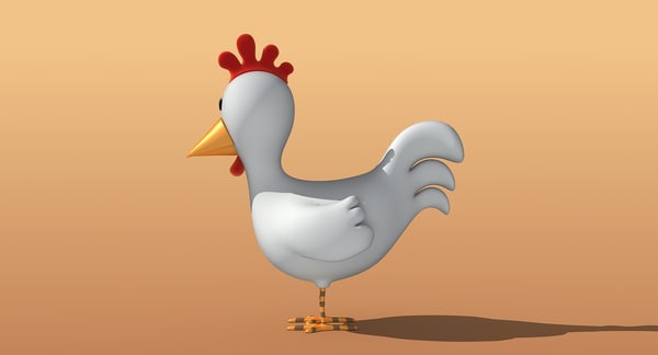 3d chicken cartoon