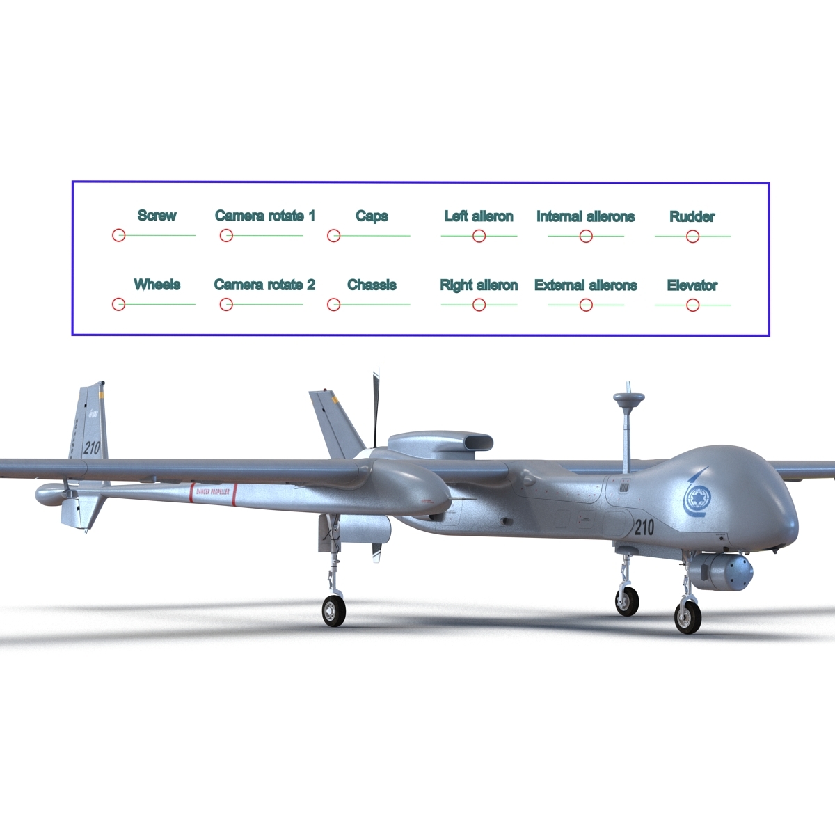 3d iai eitan uav rigged