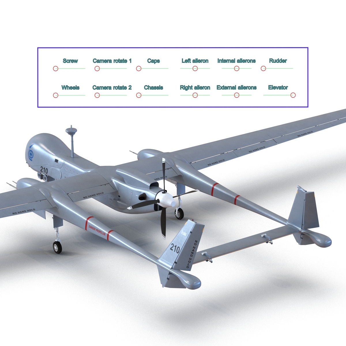 3d iai eitan uav rigged