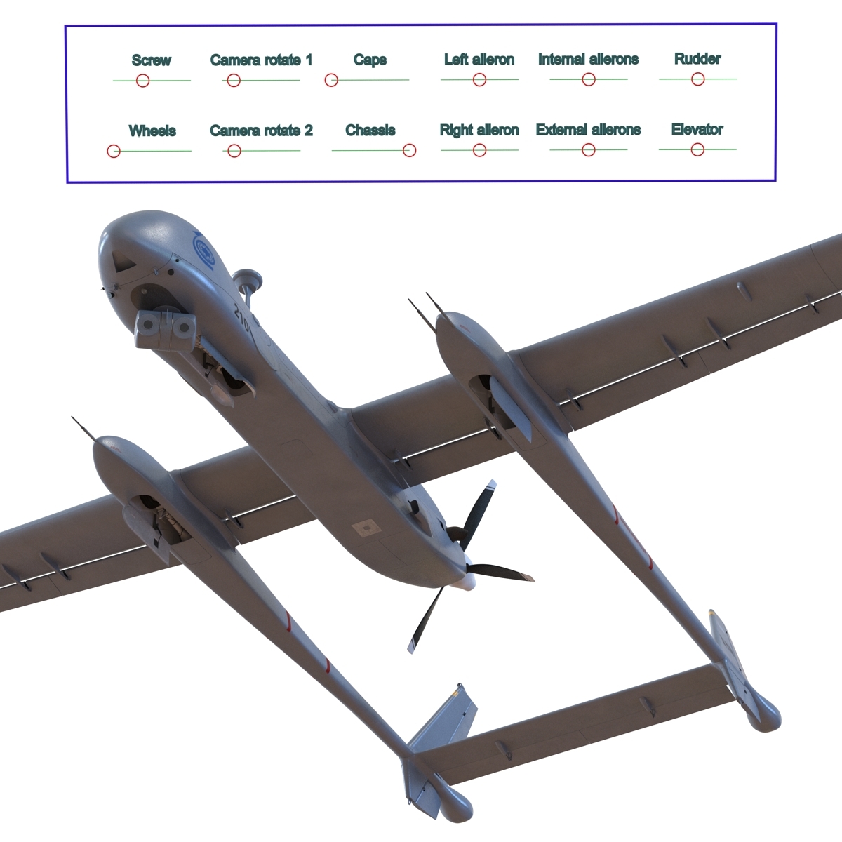 3d iai eitan uav rigged