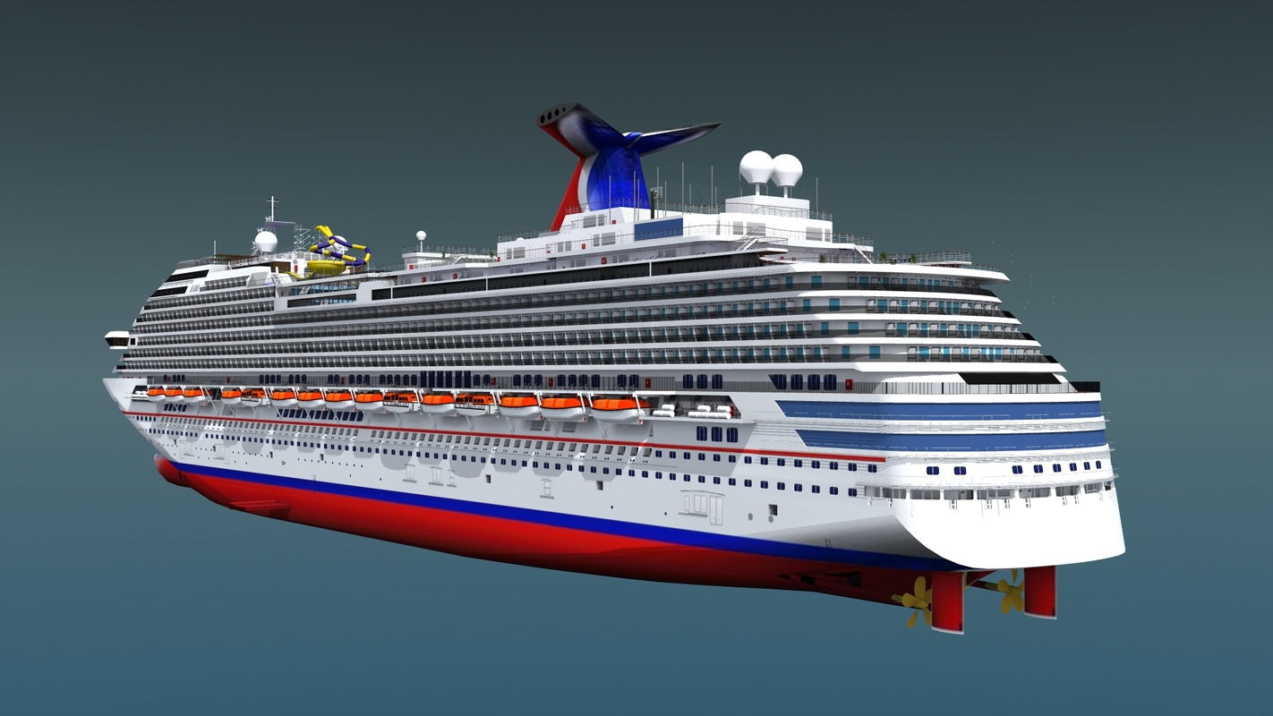 carnival cruise ship 3d model