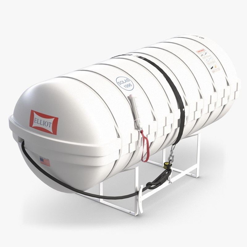 3d life raft container model