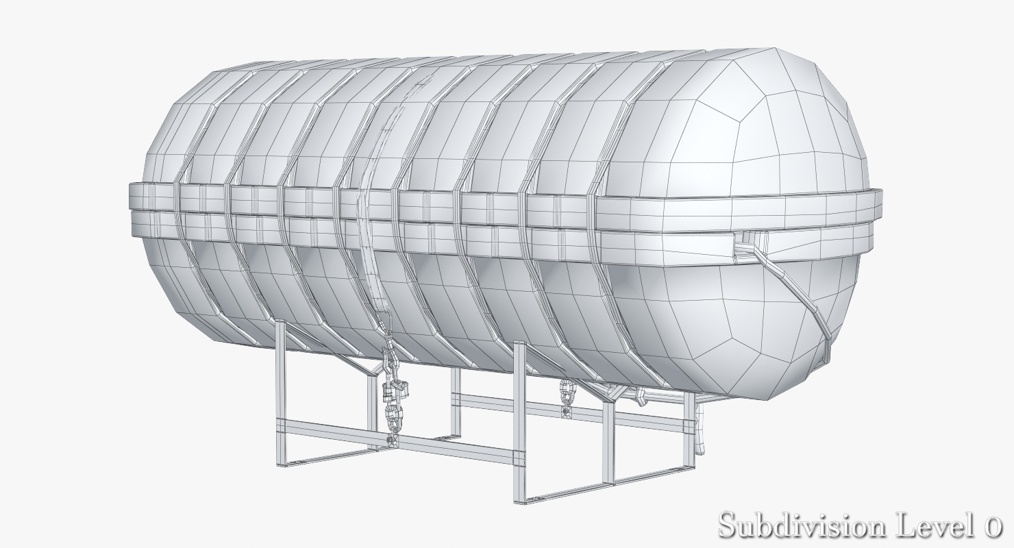 3d life raft container model