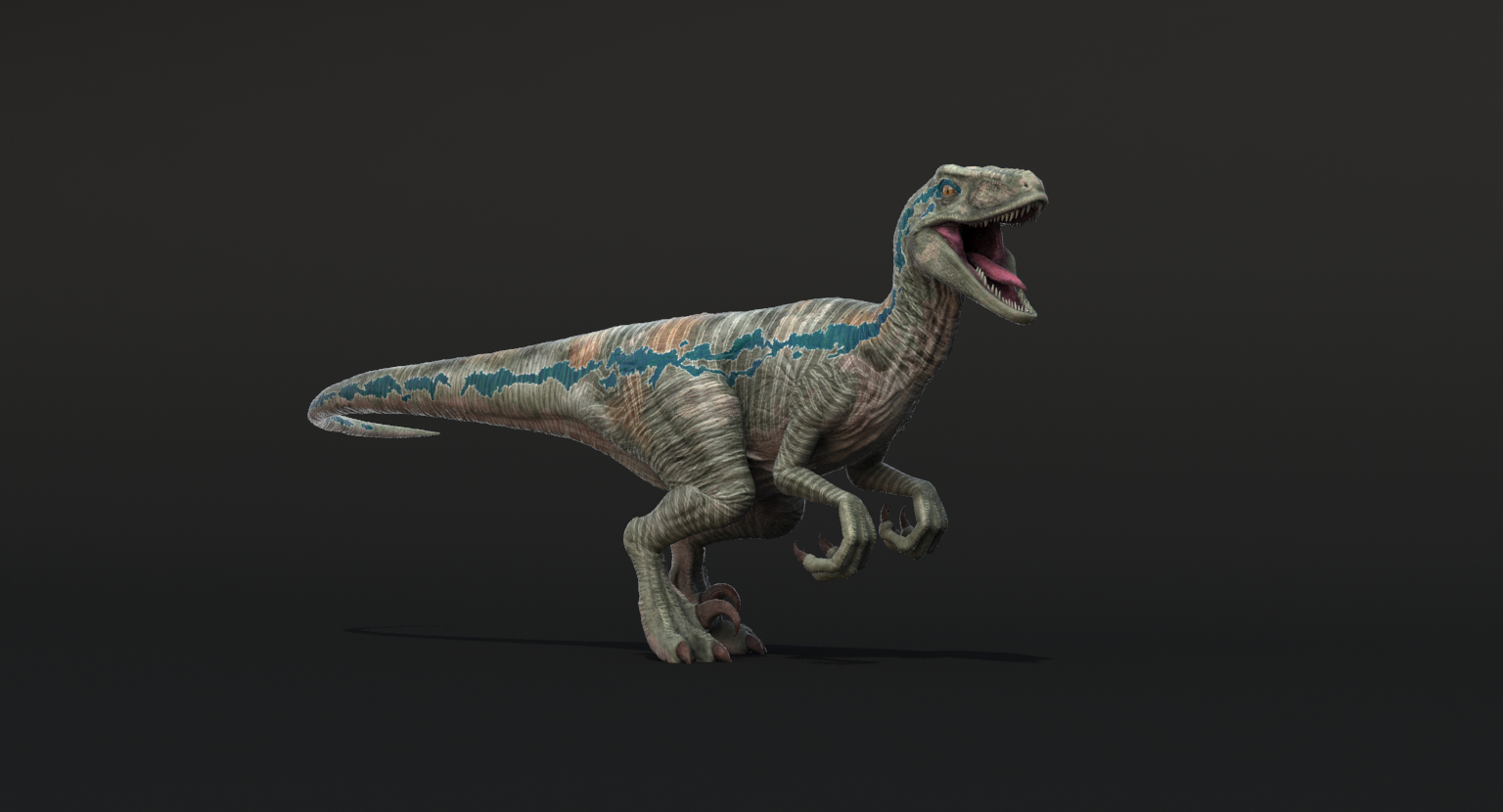 realistic velociraptor raptor animation max