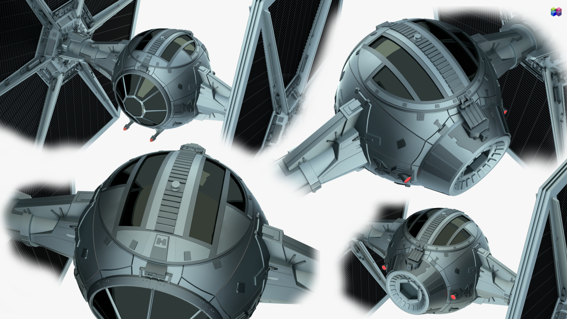 tie fighter 3d model