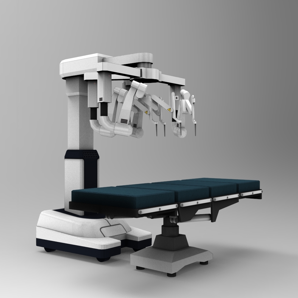 robotic surgery device operating table 3d model