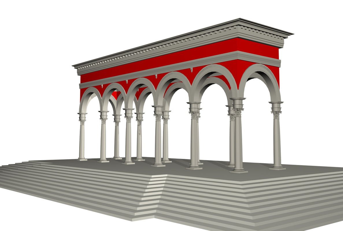 renaissance colonnade 3d model