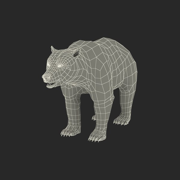 brown bear fur rigged 3d model