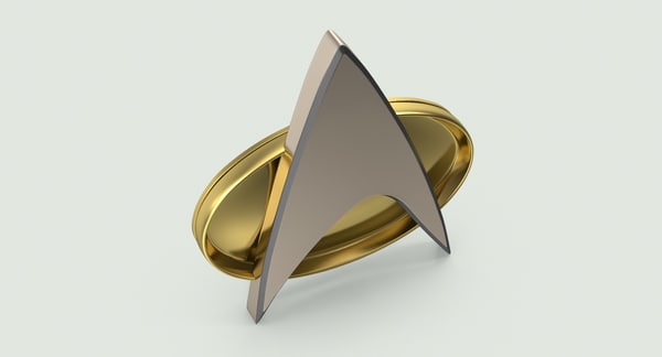 star trek communicator badge 3d model