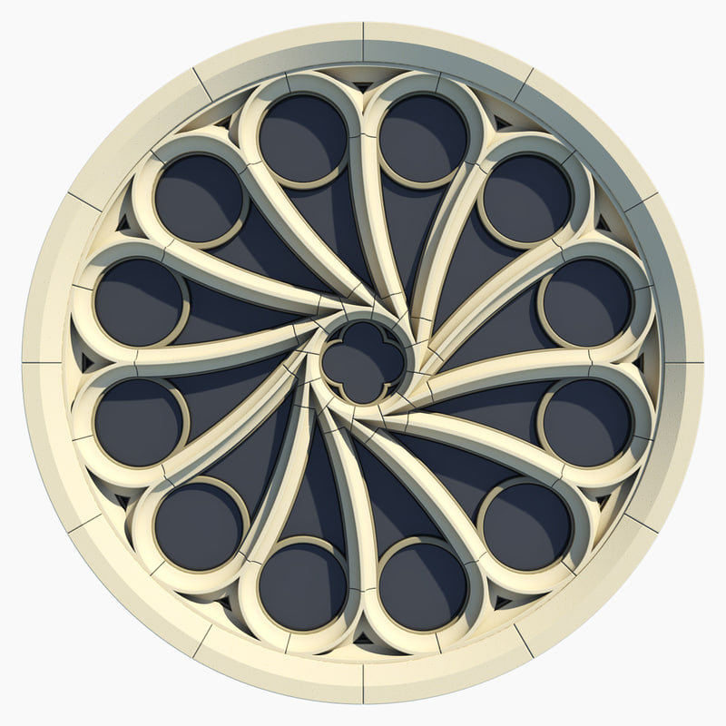 small gothic rose window 3ds