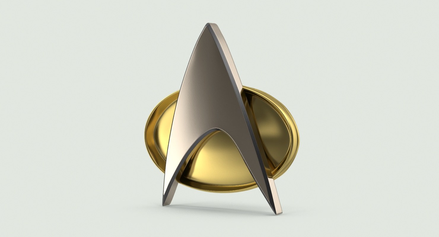 star trek communicator badge 3d model