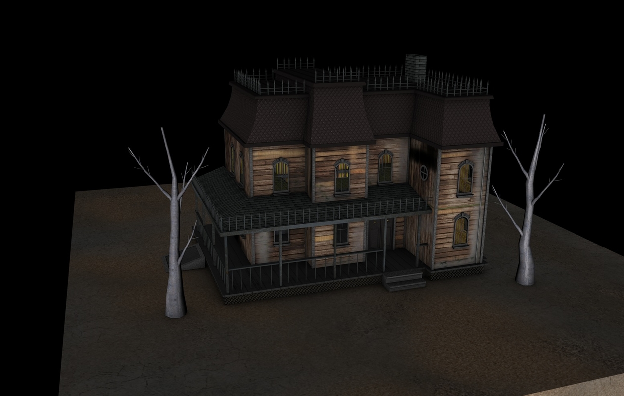 3d haunted house model