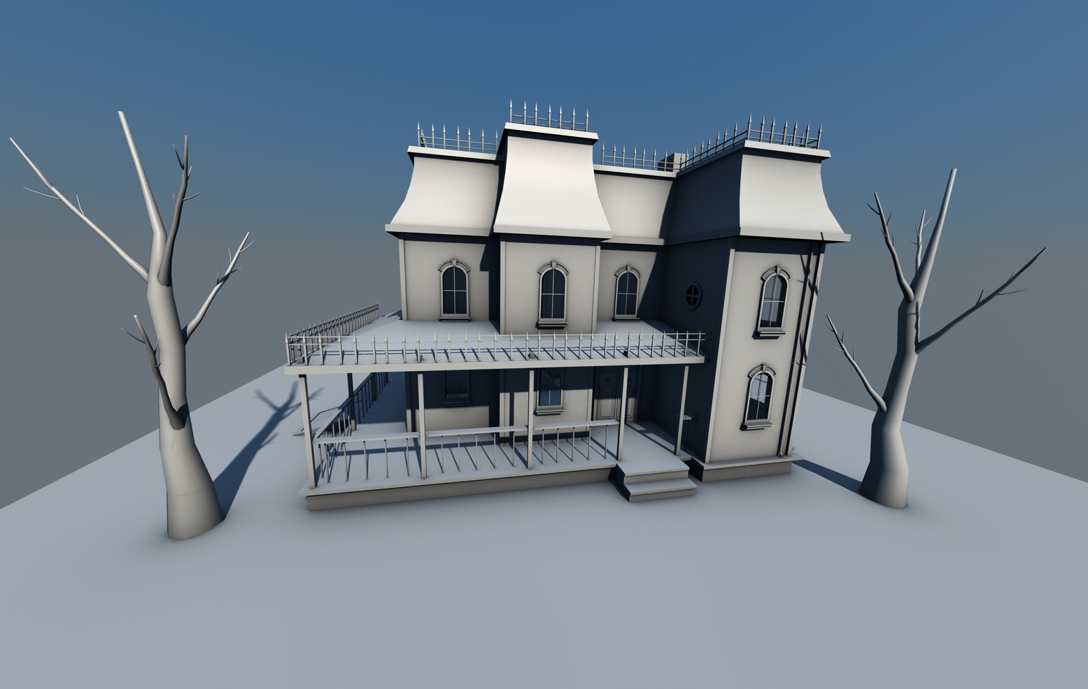 3d haunted house model