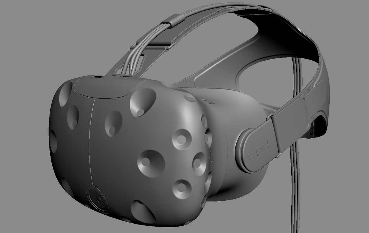 htc vive headset 3d max