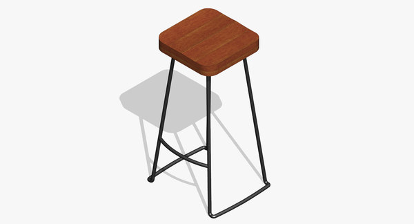Building Revit Family Kitchen Stool Timber