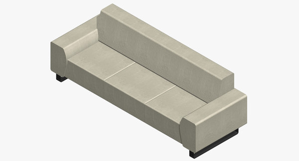 Building Revit Family Lounge Sofa 3Seater