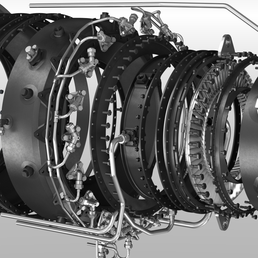 3d turboshaft engine vk-800v model