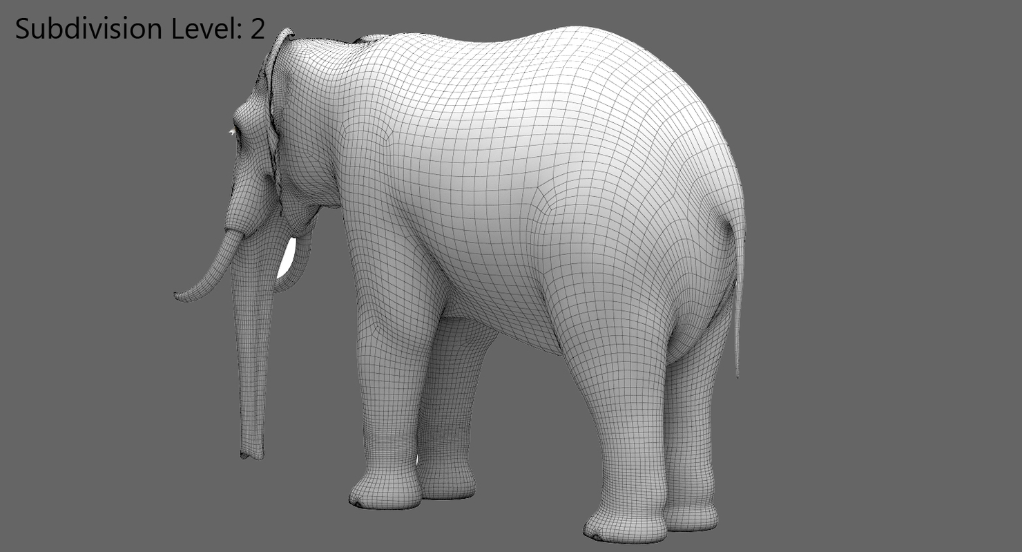 3d realistic elephant model