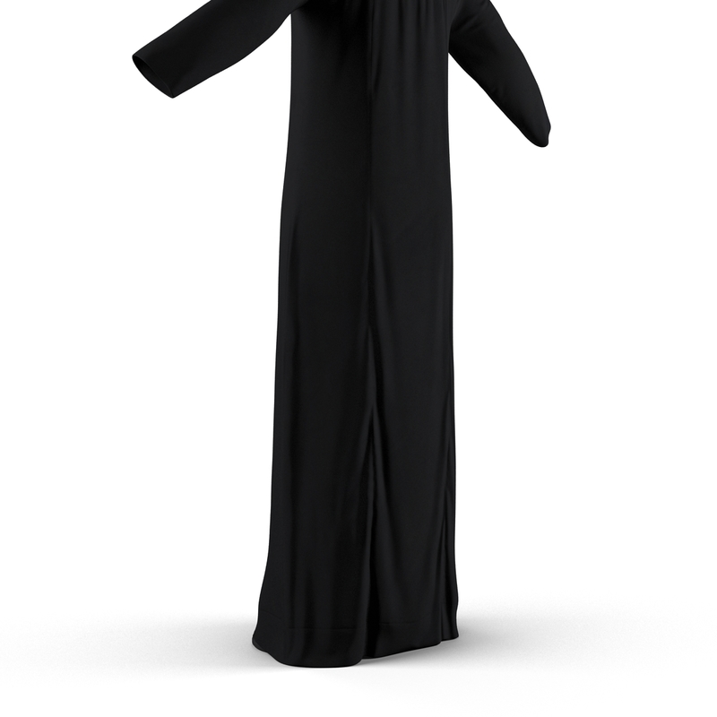 traditional arab ladies dress 3d model