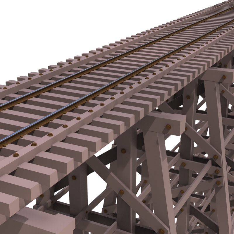 narrow gauge trestle bridge 3d obj