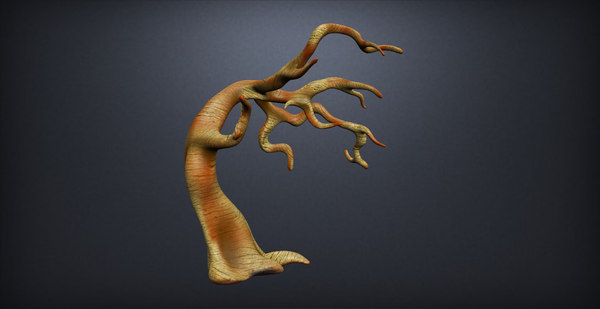 old fantasy tree 3d obj