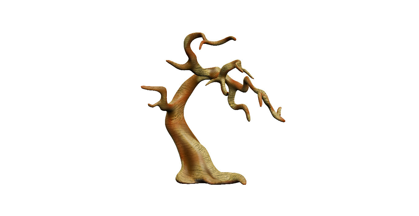 old fantasy tree 3d obj