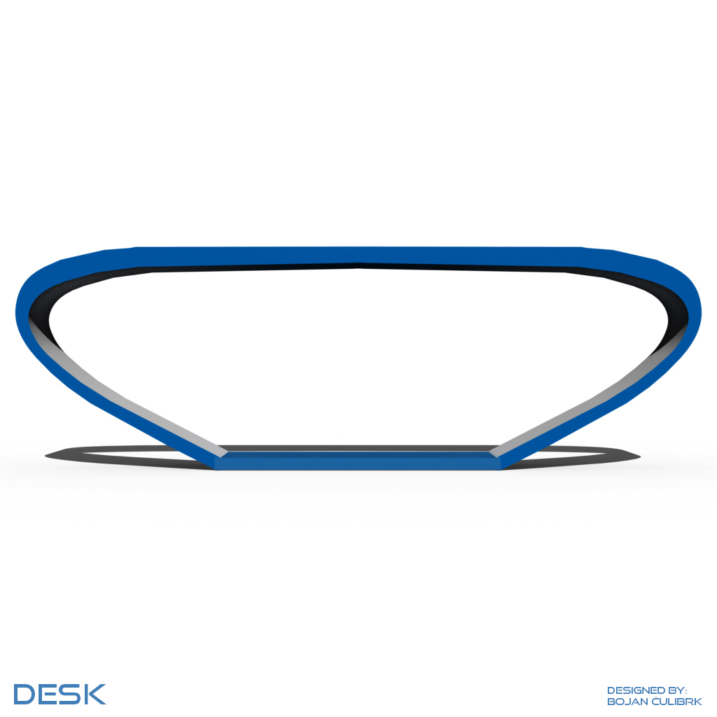 obj futuristic table desk bench