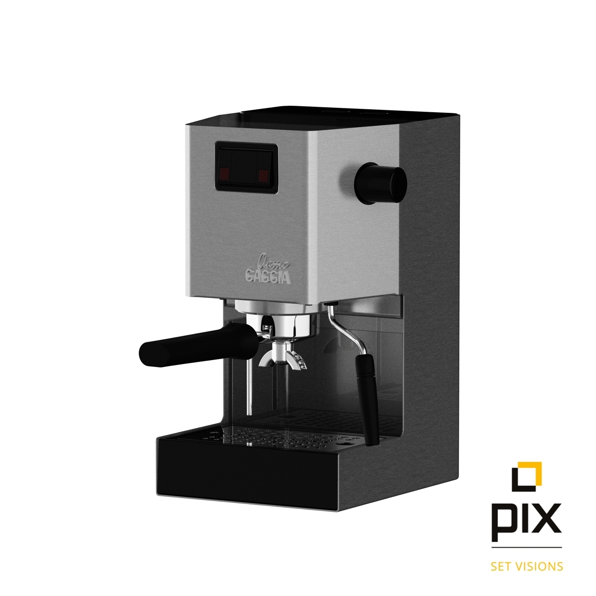 3d realistic gaggia classic coffee machine model