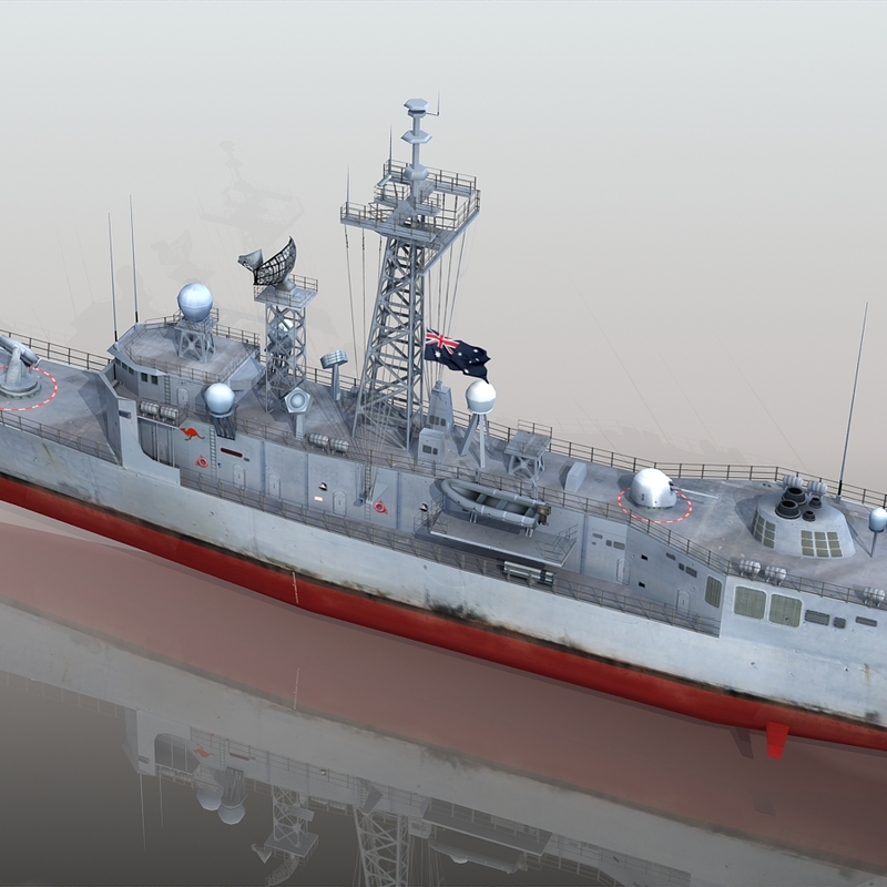 hmas canberra royal australian 3d model