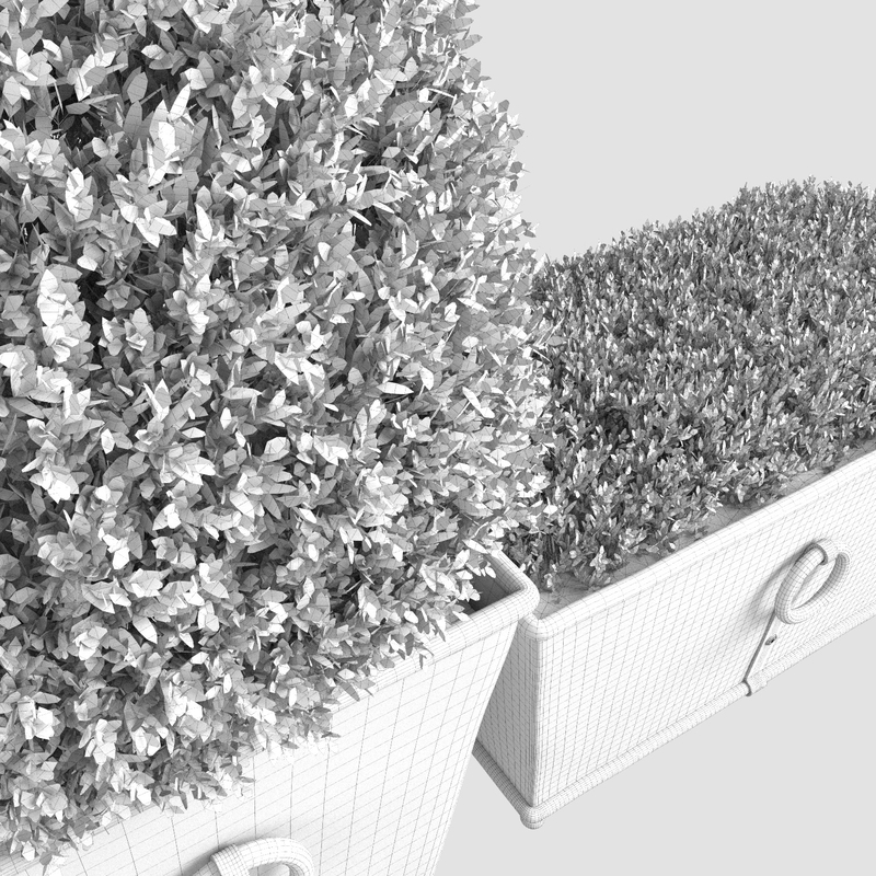 3d max realistic planters square ring