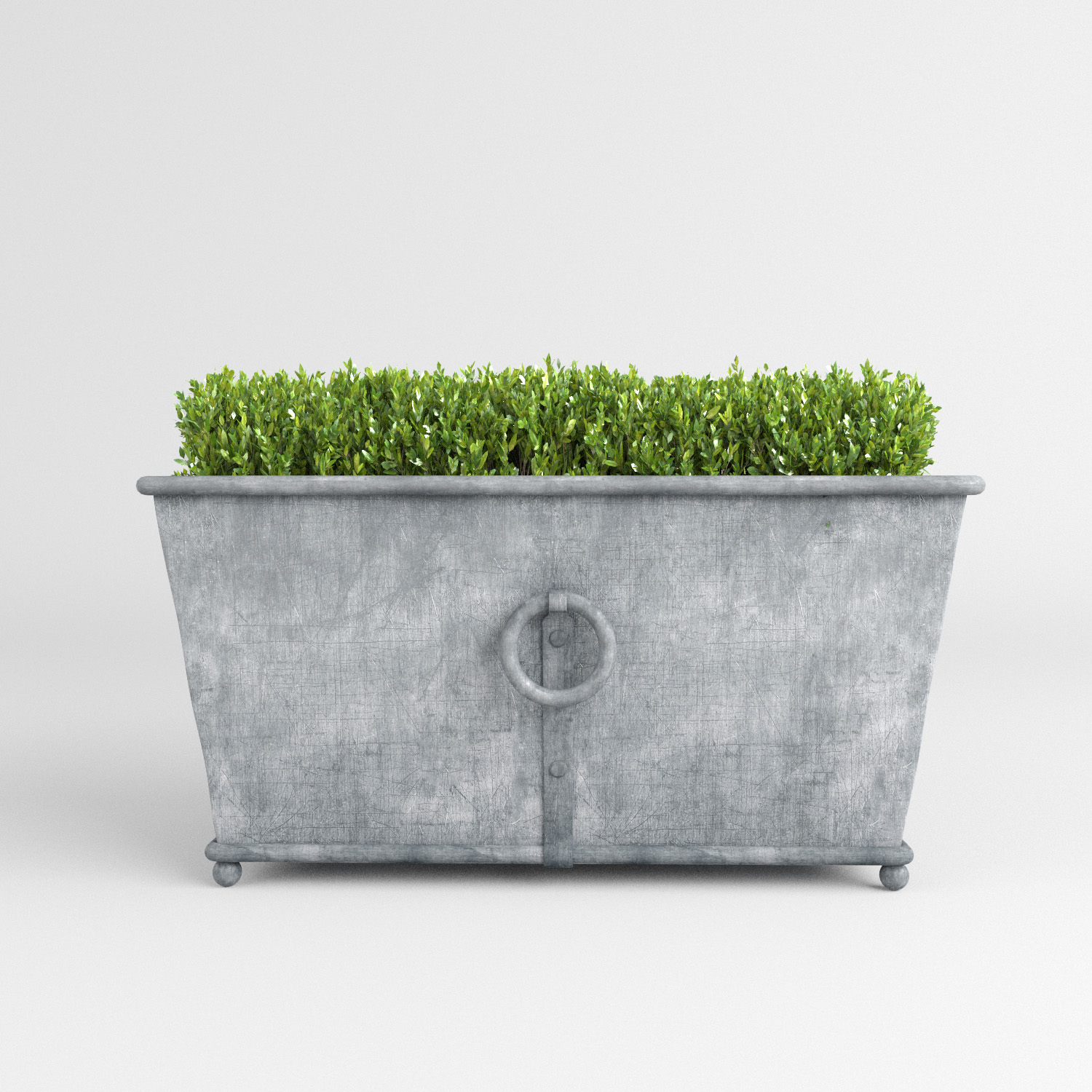 3d max realistic planters square ring