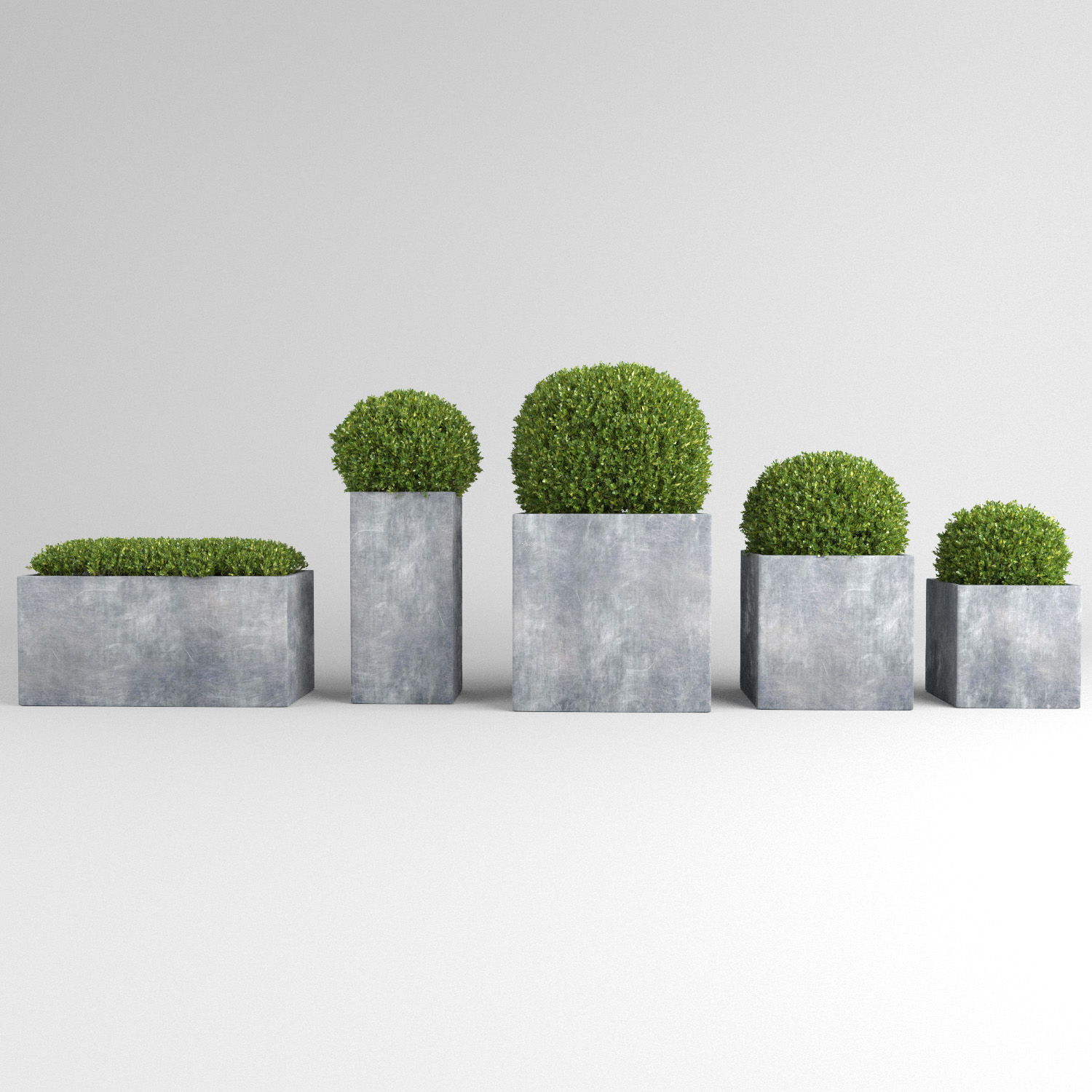 realistic planters square 3d max