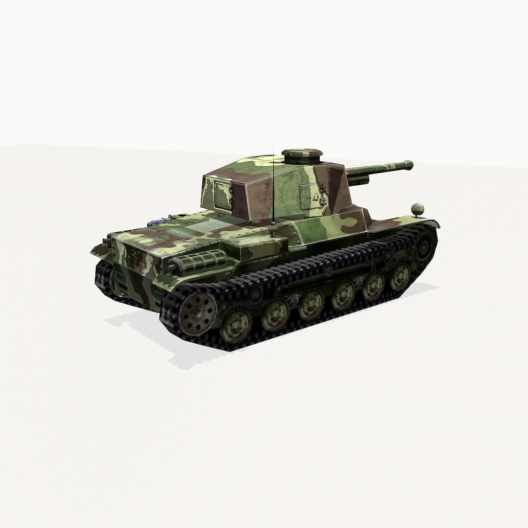 type 3 tank chi-nu 3d model
