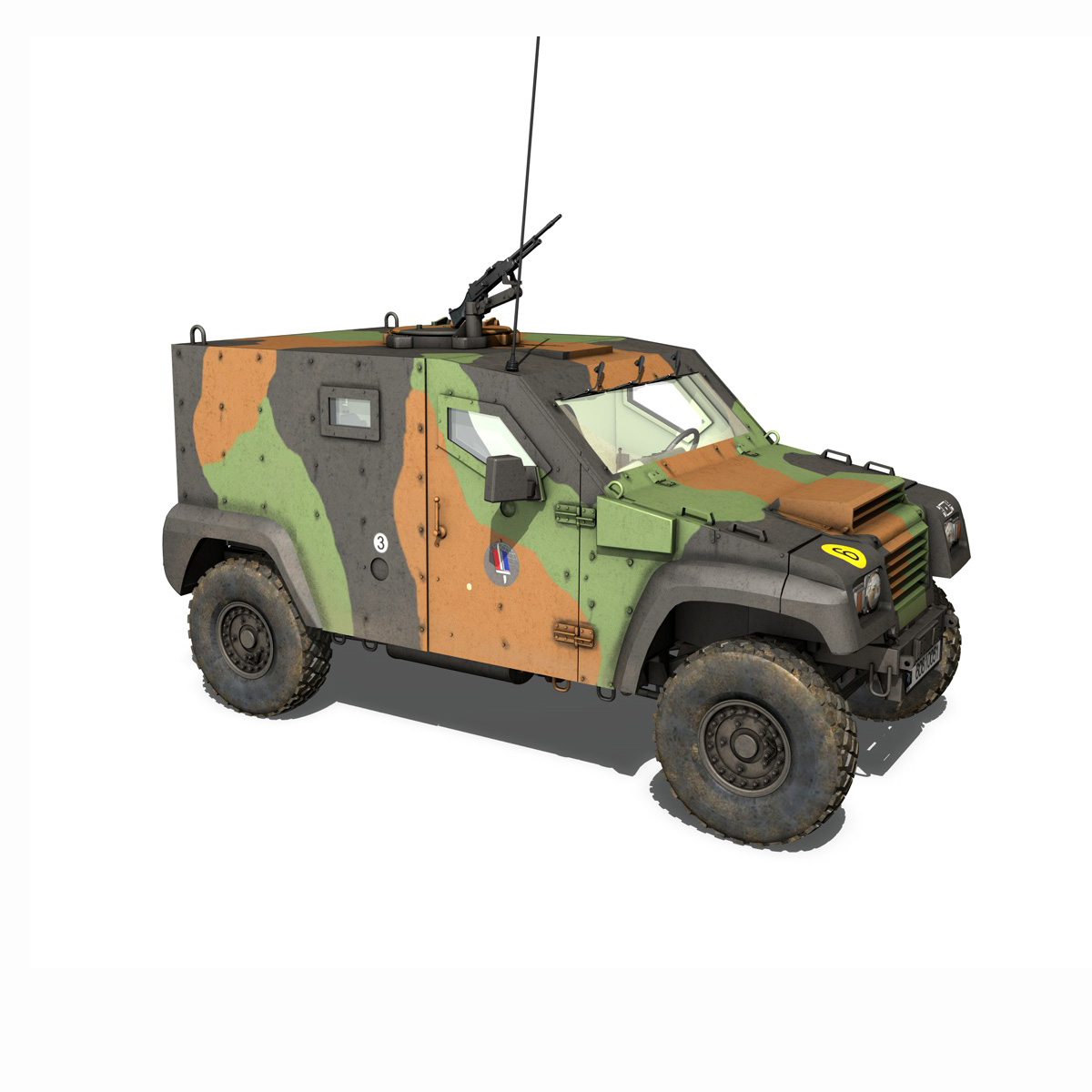 Auverland Panhard PVP - Französische Armee 3D-Modell - TurboSquid 554508