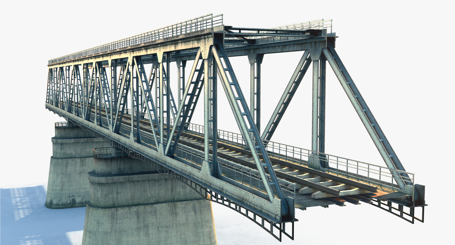 Modello 3D Ponte ferroviario - TurboSquid 1030992