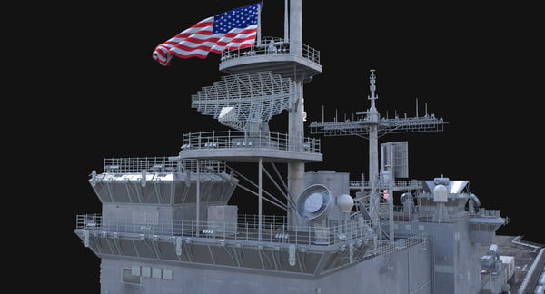 uss nassau rigged 3d obj