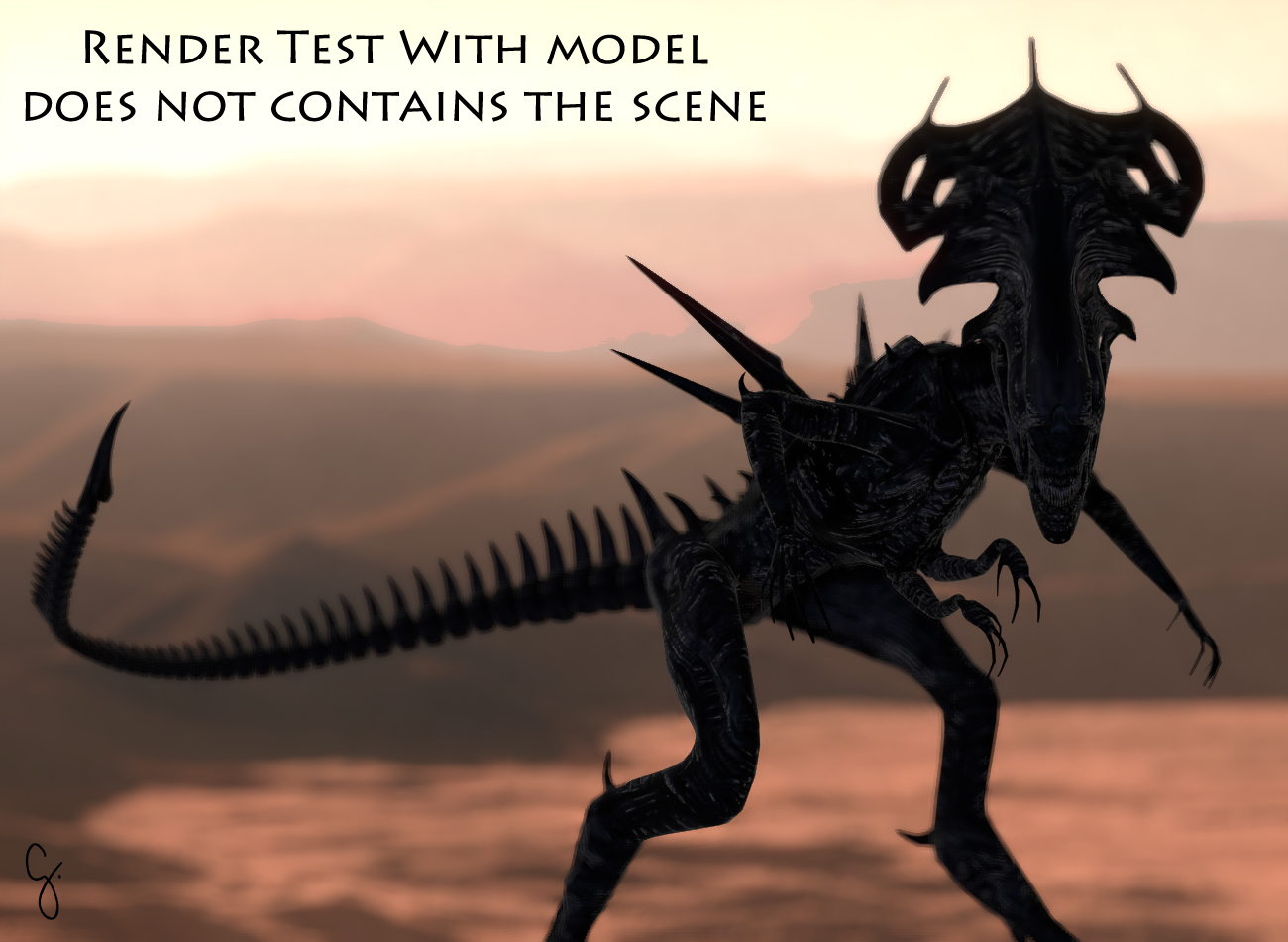 queen xenomorph 3d model