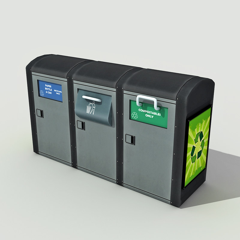 modèle 3D de Contenant de recyclage - Low Poly - TurboSquid 1036871